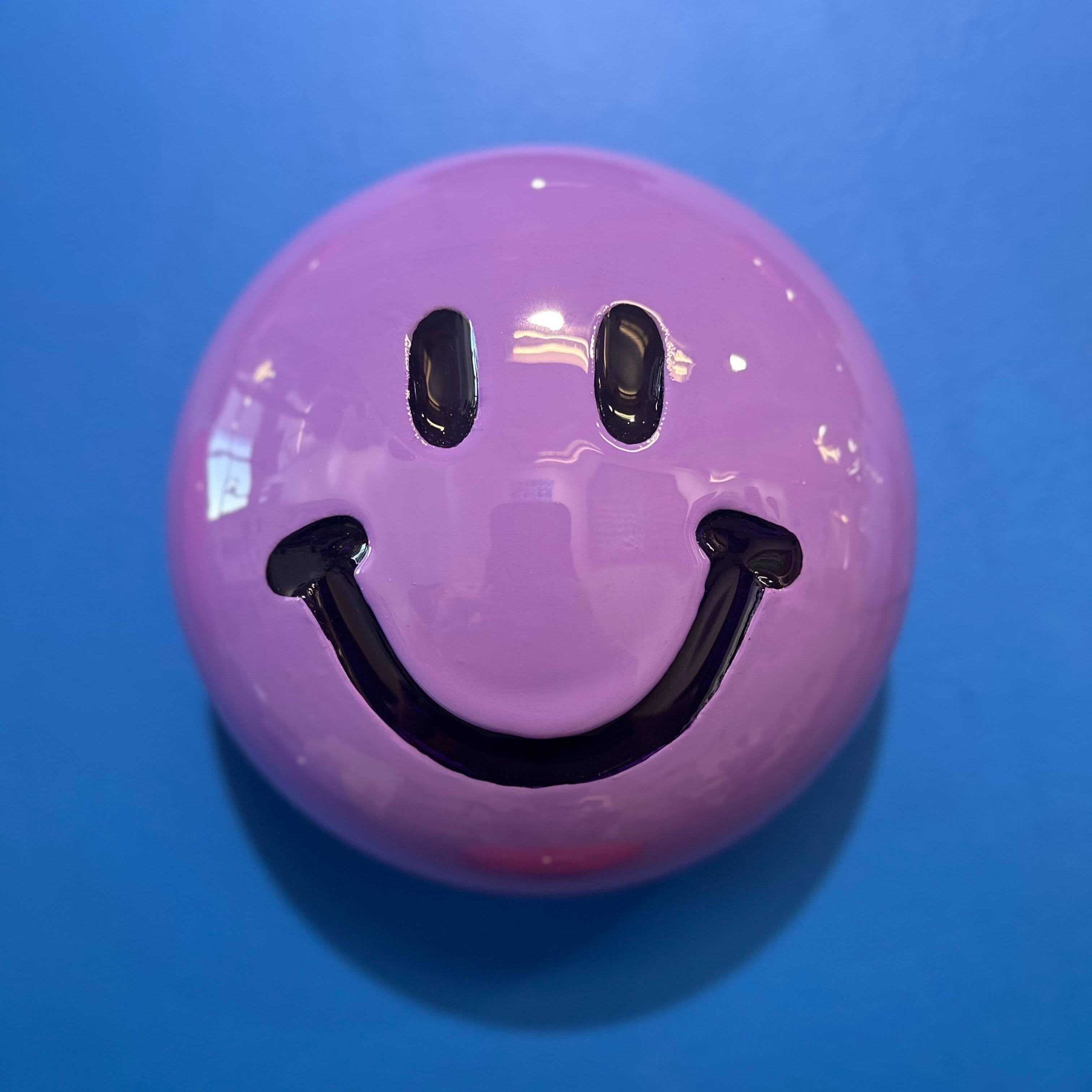 Jessica Elder, Light Purple Smiley Face - Original Wall Sculpture – PxP ...