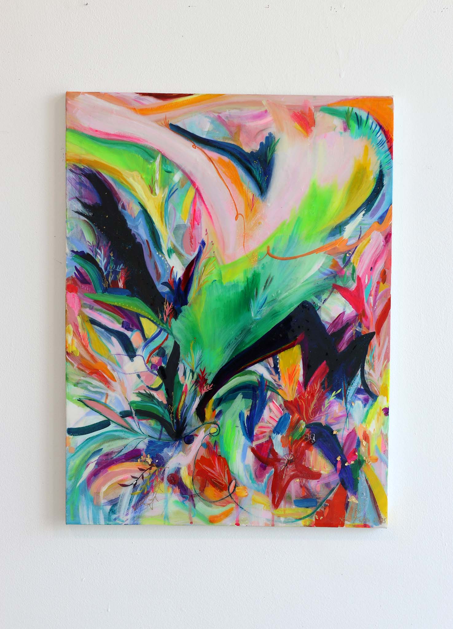 Kim Tateo Blacklight-Activated Abstract Paintings – PxP Contemporary