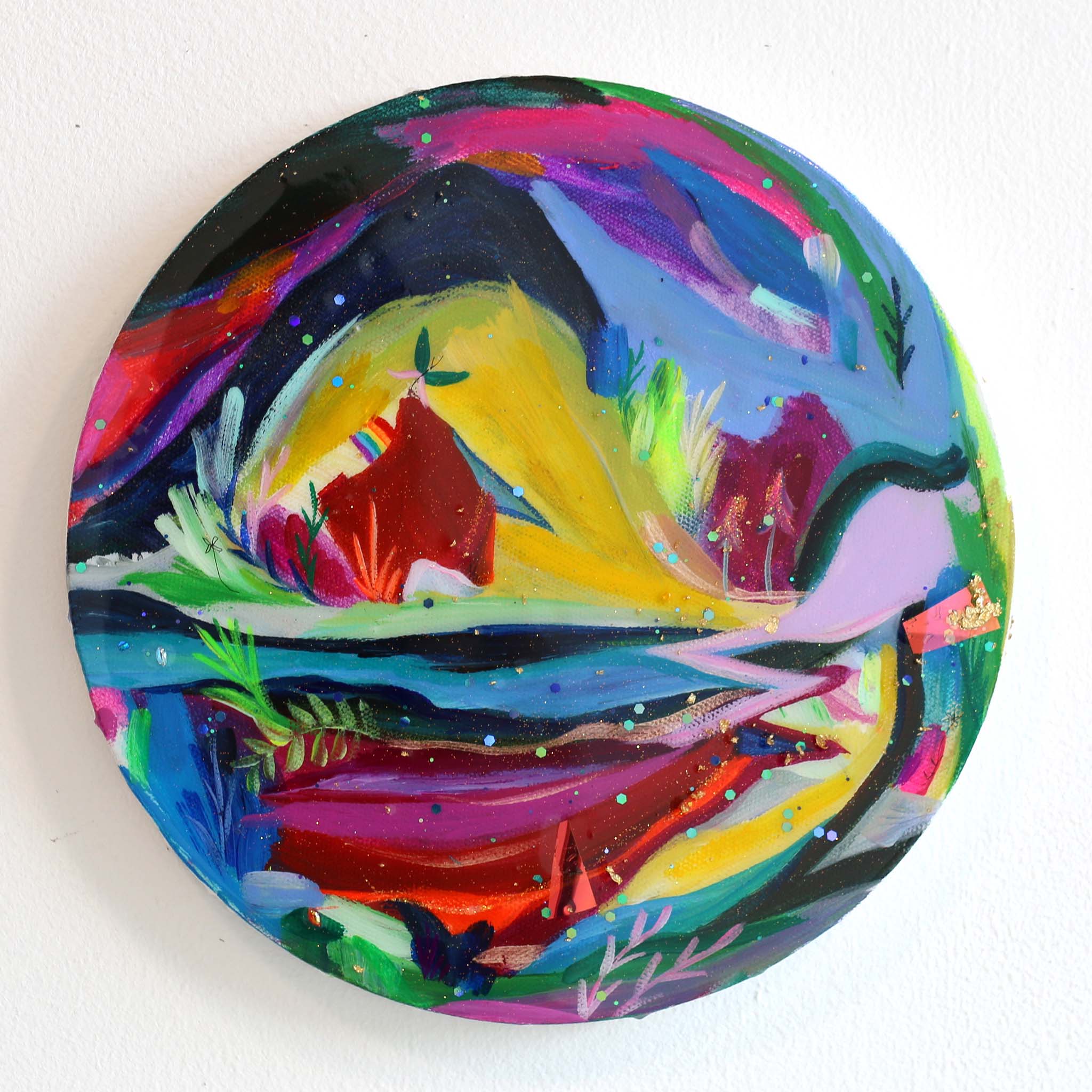 Kim Tateo Blacklight-Activated Abstract Paintings – PxP Contemporary
