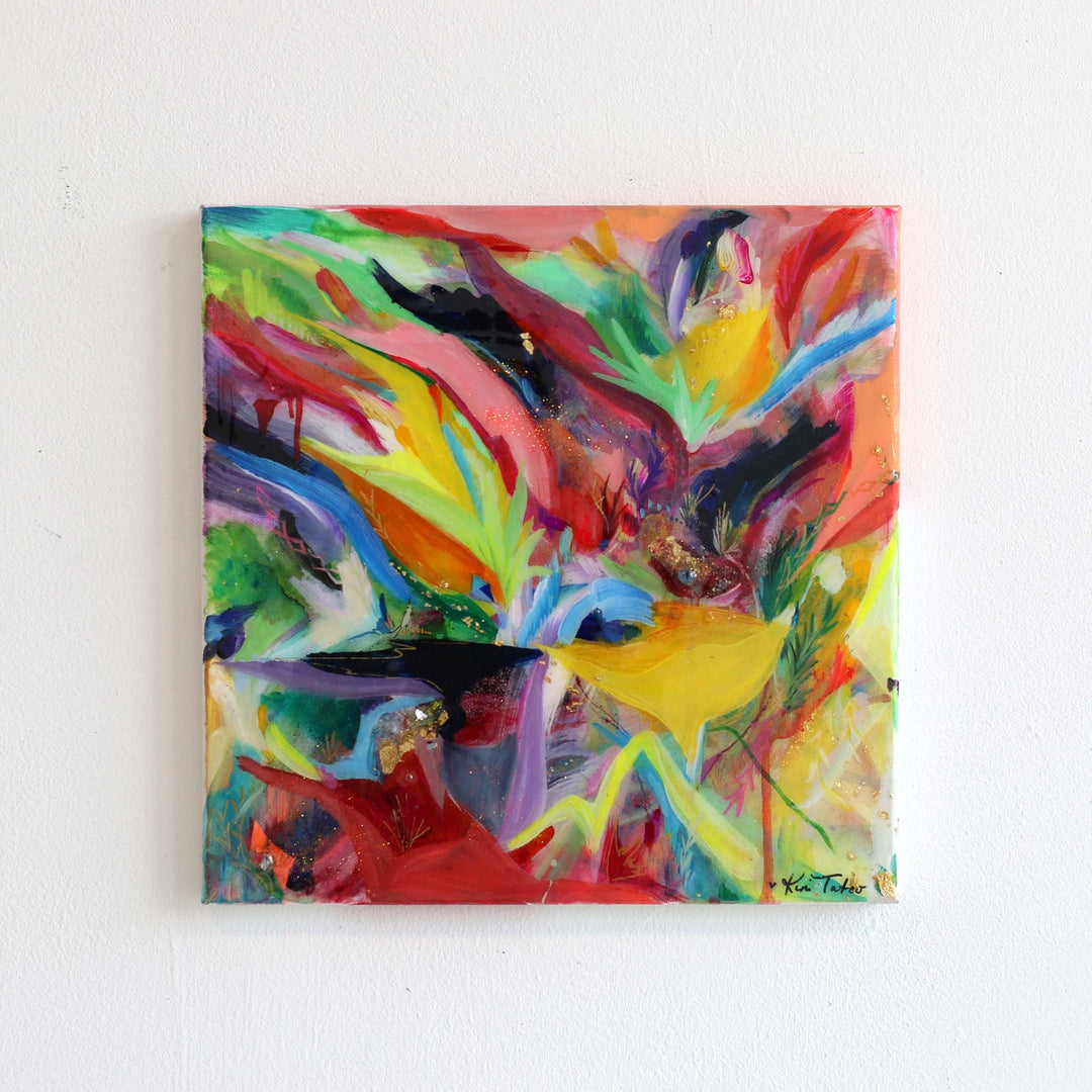 Kim Tateo Blacklight-Activated Abstract Paintings – PxP Contemporary