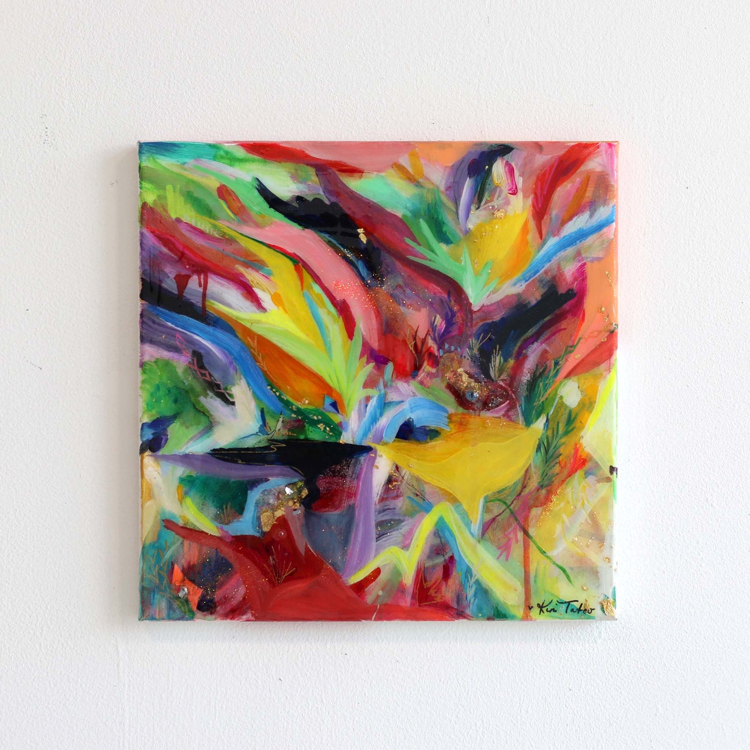 Kim Tateo Blacklight-Activated Abstract Paintings – PxP Contemporary