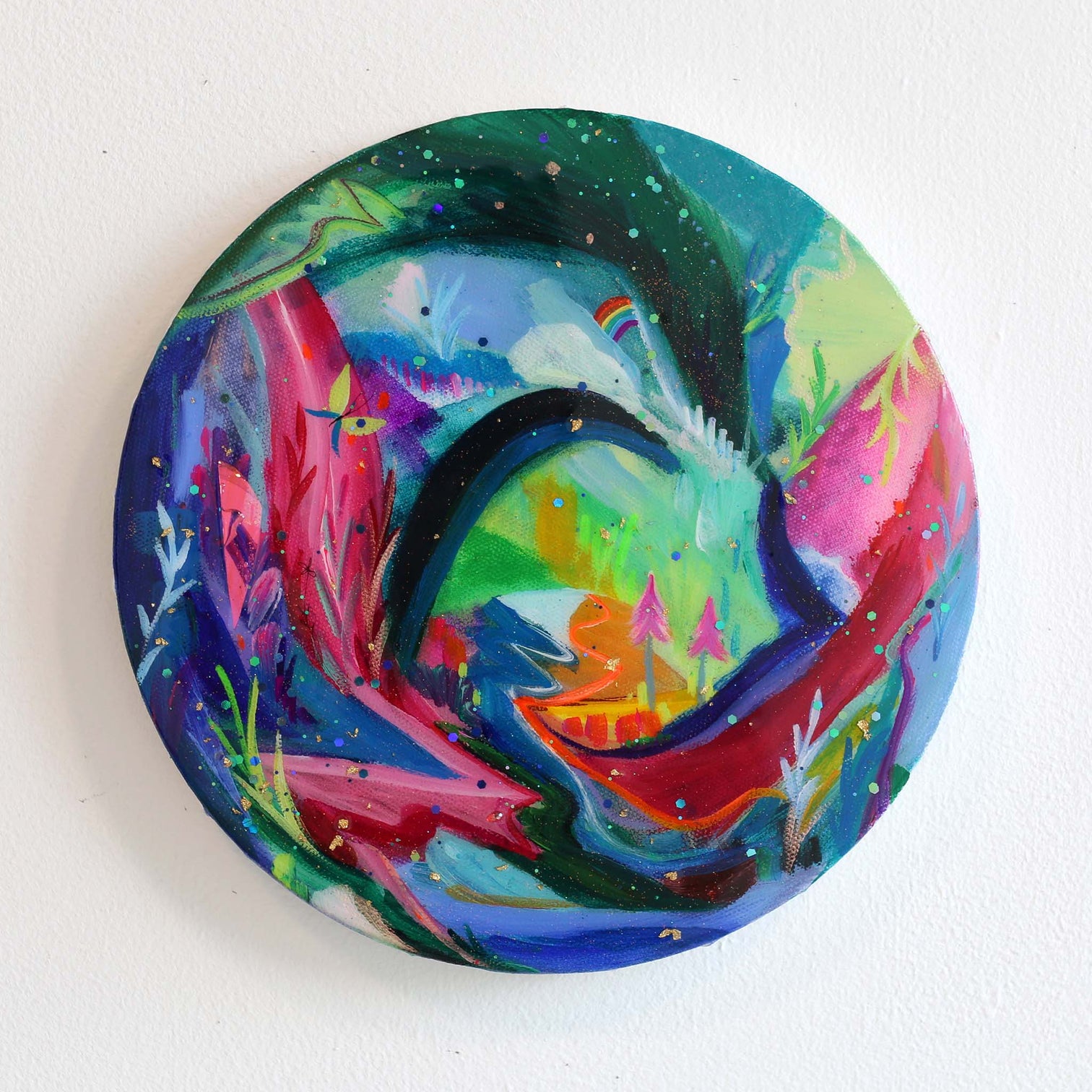 Kim Tateo Blacklight-Activated Abstract Paintings – PxP Contemporary