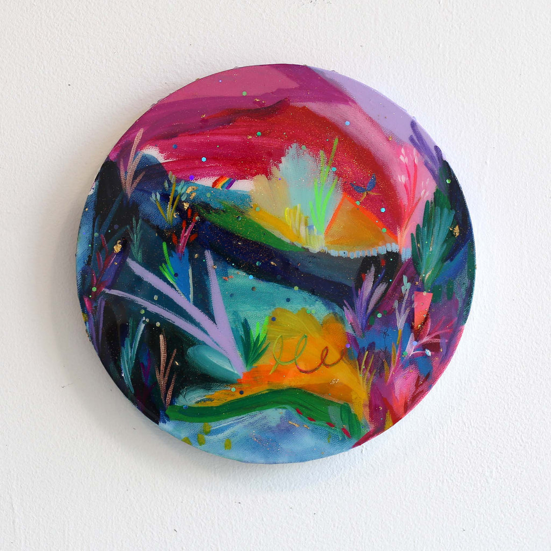 Kim Tateo Blacklight-Activated Abstract Paintings – PxP Contemporary