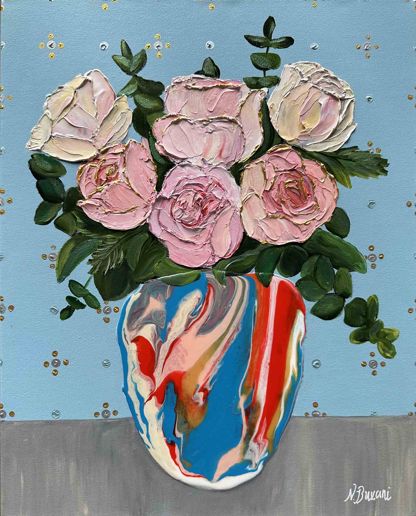 Neena Buxani, From the Garden - Original Painting – PxP Contemporary